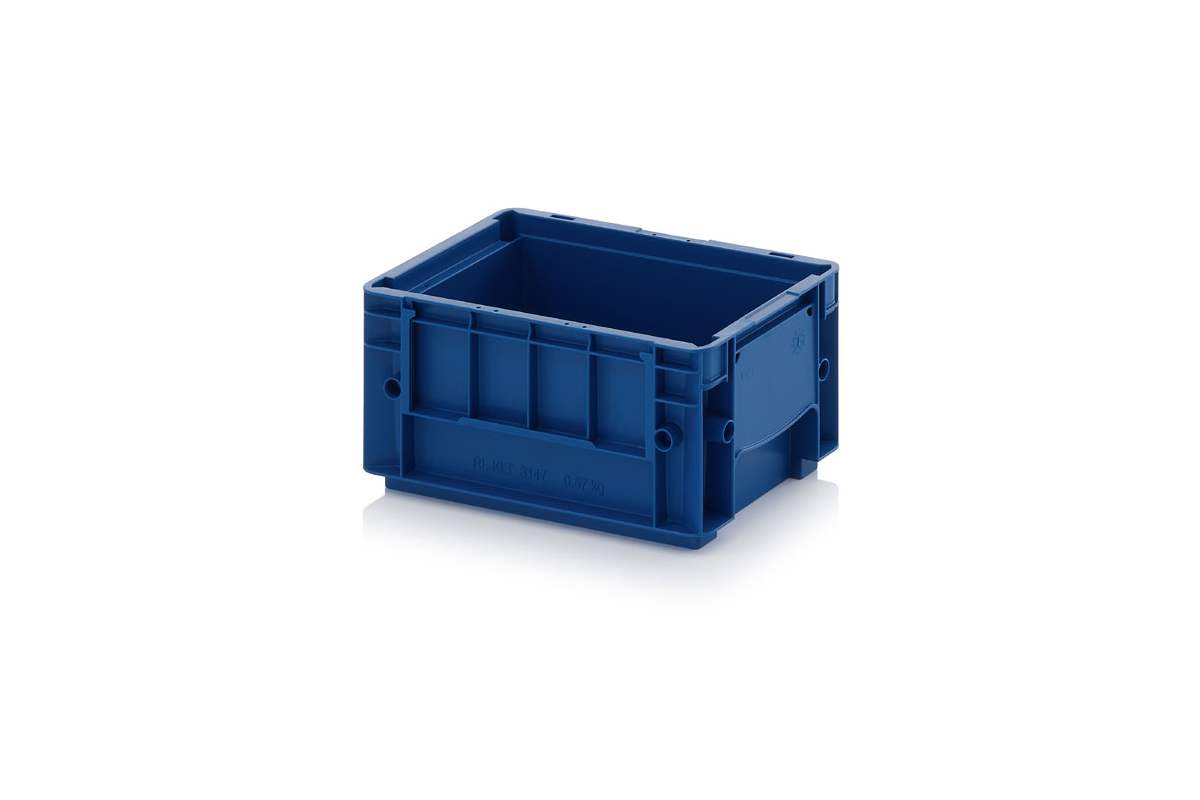 Přepravka RL-KLT-3147, 300 x 200 x 147 mm, modrá RAL 5005 - EMPORO