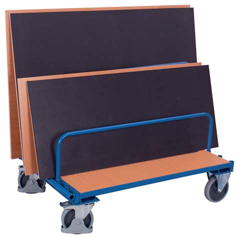 Dopravní vozík pro tabule, 1200 x 800 mm, nosnost 500 kg, bez oblouků - EMPORO